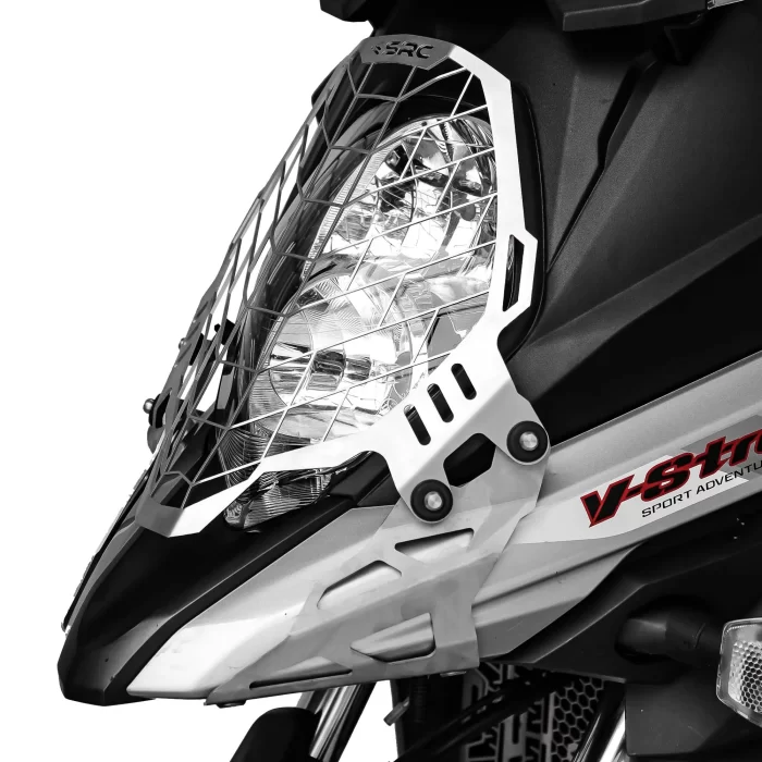 SUZUKI V-STROM 650 – HeadLight Guard – SILVER COLOR » MotoVanguard